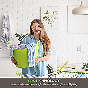 TOPGREENER Motion Sensor Switch, Ambient Light Level Detector, Neutral Required, 150W LED/CFL, Occupancy & Vacancy Modes, Single Pole (Not for 3-Way), TDOS5-M-W, White