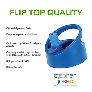 Stephen Joseph Flip Top Bottle, One Size (Pack of 1), SHARK