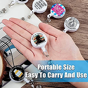 10 Pcs Funny Badge Holder Retractable Badge Reel Funny Badge Reels Retractable ID Clip Cute Nursing Badge Reel for Doctor Teacher Student Employee