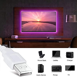 Led Strip Lights, 8.2ft TV Light Strip for 32-58 inch TV/Monitor Backlight, USB Led Strip Mood Light with 4096 DIY Colors Remote Control