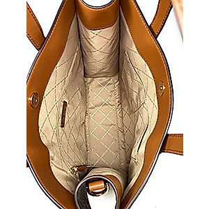 Michael Kors KENLY LARGTE TOTE SHOULDER BAG SATCHEL (Brown PVC)