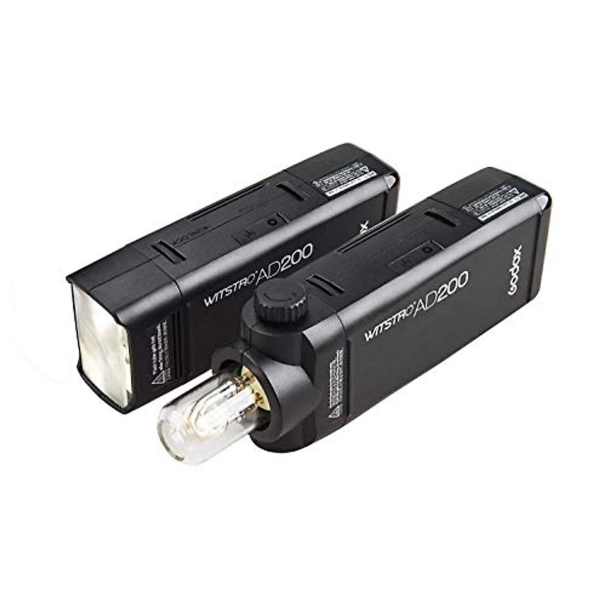 Godox AD200 200Ws 2.4G TTL Flash Strobe 1/8000 HSS Cordless Monolight with 2900mAh Lithimu Battery and Bare Bulb/Speedlite Fresnel Flash Head to Cover 500 Full Power Shots and Recycle in 0.01-2.1 Sec