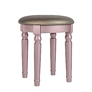 BOBKONA PDEX- Croix Collection Vanity Set With Stool, Rose Gold