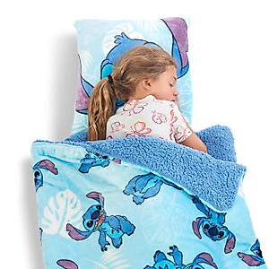 Northwest Lilo and Stitch Silk Touch Sherpa Slumber Bag, 27" x 56", Classic Palms