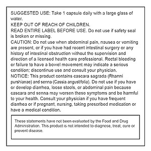 Herbal Nitro My Gentle Detox - Fast, Gentle Constipation Relief in 1 Day - All-Natural Colon Cleanse Detox Pills for Women & Men - Helps Reduce Bloating, Gas, Irregularity - 30 Capsules