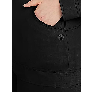 Healing Hands Scrub Jacket for Women 2 Pocket Purple Label Scrubs 5038 Dakota Zip up Womens Jacket Black M