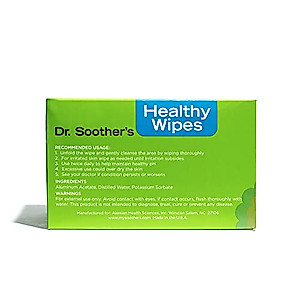 Dr. Soother's Healthy Wipes - PH Balanced Feminine Hygiene Wipes - Unscented - Hypoallergenic - Alcohol & Fragrance Free - 60 Individually Wrapped Cleansing Wipes for Women & Girls