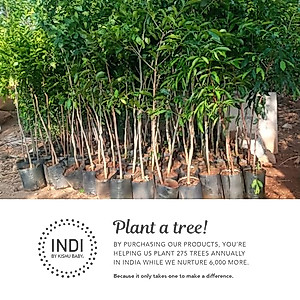 Kishu Baby Indi - Premium GOTS Certified Organic Bandana Scarf Bib, Dual Layer, 4-Way Reversible Muslin Baby Bandana Bibs for Boys or Girls