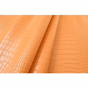 Wento Alligator Skin PU Leather Fabric Faux Leather Fabric Crocodile Fabric Leather Upholstery Fabric by The Yard