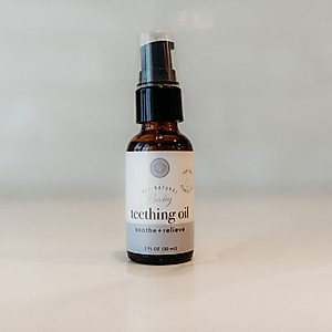 Rowe Casa Organics Baby Teething Oil | Naturally Relieving and Soothing to Help Ease Discomfort That Comes with Teething | Chamomile and Copaiba Blend