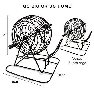 Royal Bingo Supplies Jumbo Bingo Game Set for Adults, Seniors, Family & Kids - 100 Cards 500 Chips 75 Balls, XL Roller Cage & Board