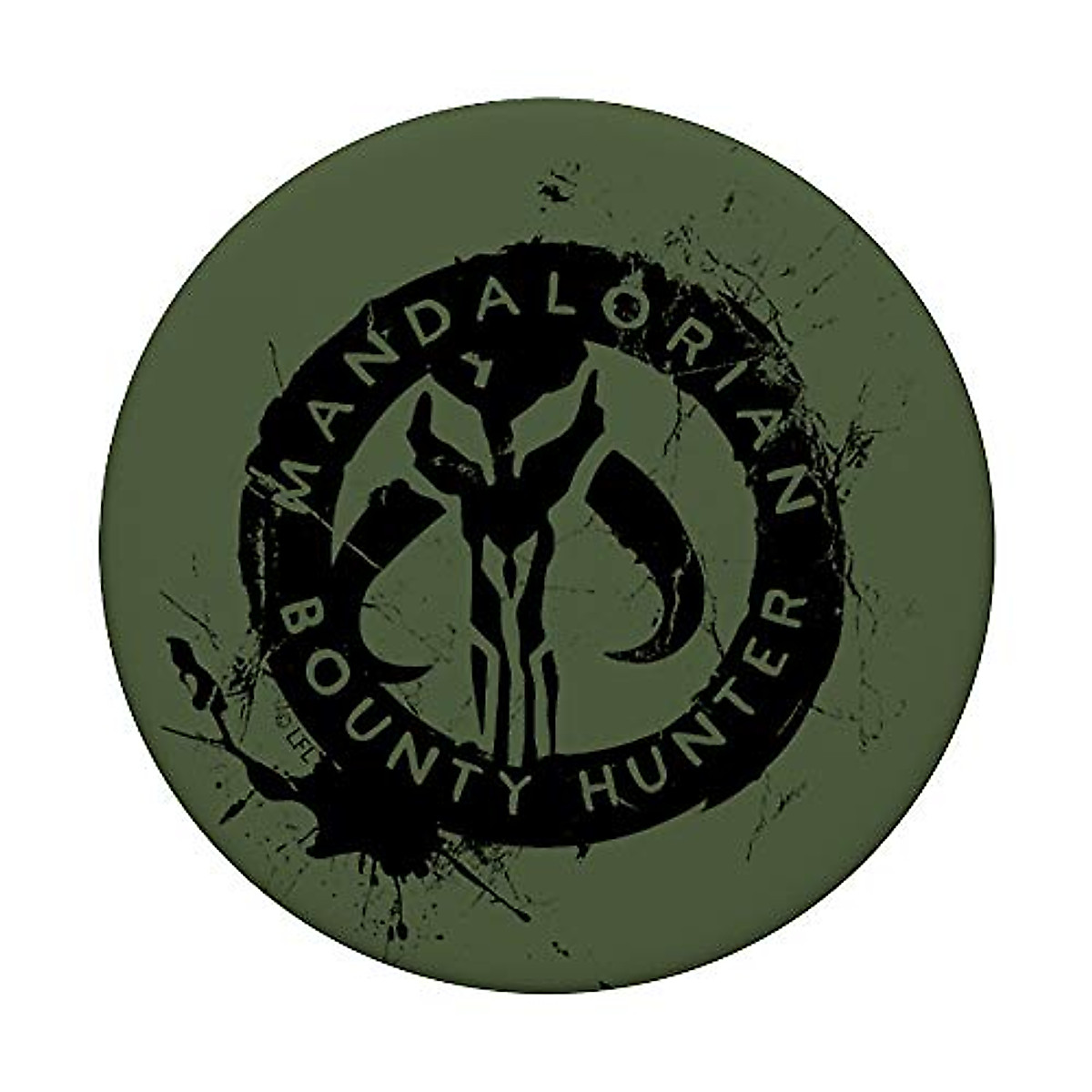 Star Wars The Mandalorian Paint Splatter Emblem PopSockets PopGrip: Swappable Grip for Phones & Tablets