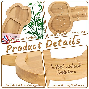 FunisFun Funny Charcuterie Board Novelty Bamboo Cheese Board 15.7"×10", Unique Kitchen Wine Meat Platter Aperitif Board for Housewarming Bachelor Party, Gag Gifts White Elephant Gifts