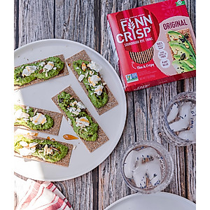 Finn Crisp Sourdough Rye Thins, Original Crispbread, 7 Ounce Boxes (Pack of 9)