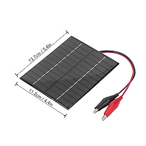 Polysilicon Solar Panel 2W 12V Windproof High Conversion Efficiency Solar Panel Charger for for Solar Water Pumps, Solar Lawn Lights