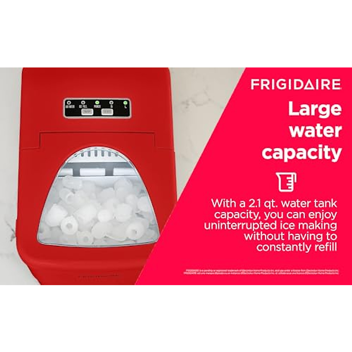 Frigidaire EFIC108 Counter top Portable, 26 lb per Day Compact Ice Maker Machine