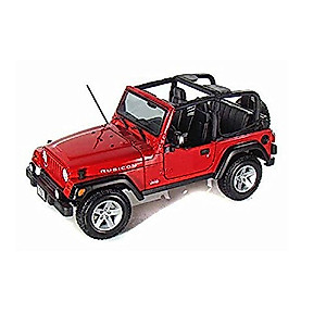 Maisto 2004 Jeep Wrangler Rubicon 1:18 Diecast Model Car, Red