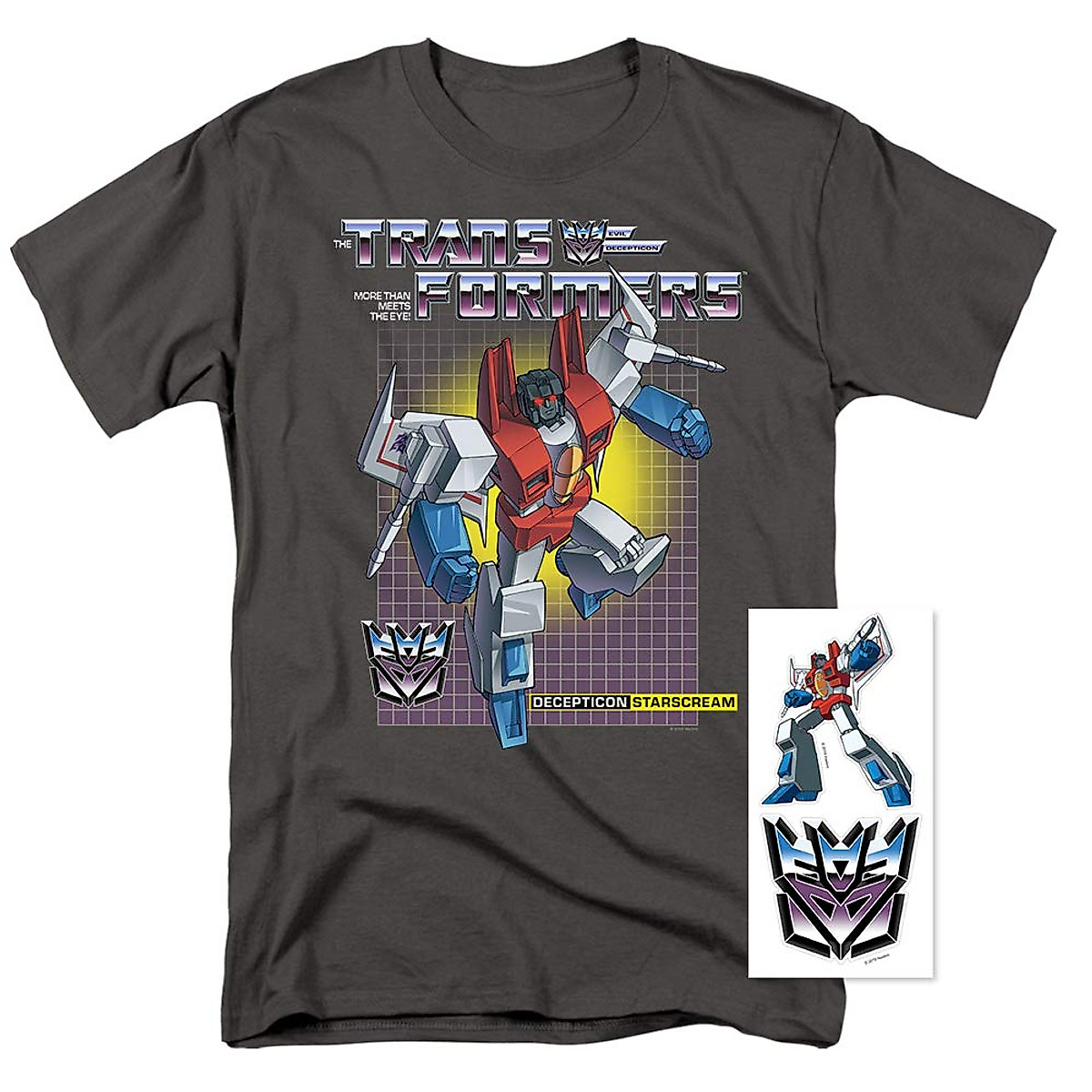 Popfunk Transformers Starscream T-Shirt & Stickers (Large)