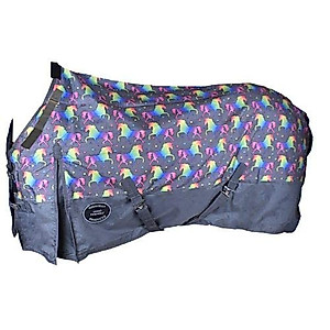 Showman Waterproof & Breathable Unicorn Print 1200 Denier Turnout Blanket! New Horse TACK! (68")