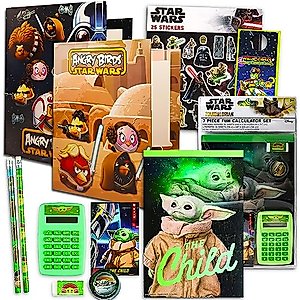 Star Wars School Supplies Value Set - 11 Pc Star Wars Stationary Set Including Portfolio Folders, Pencils, Notebooks, and More with Star Wars Stickers (Star Wars School Supplies)
