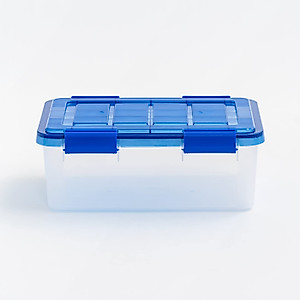 IRIS USA 6Pack 19qt WEATHERPRO Airtight Plastic Storage Bin with Lid and Seal and Secure Latching Buckles