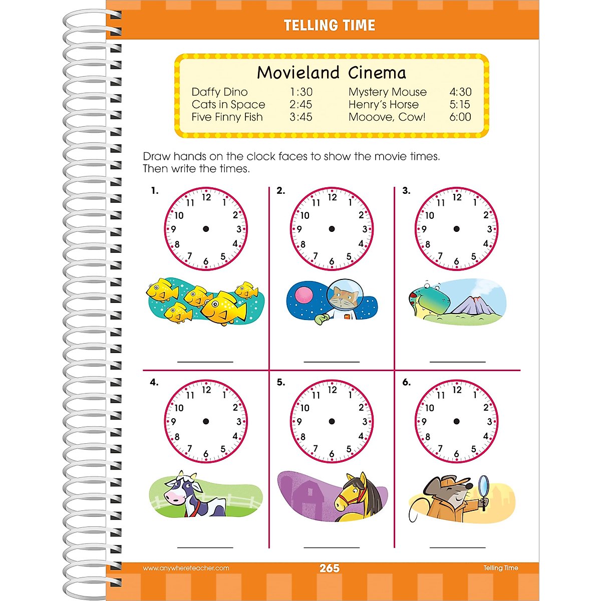 School Zone - Big First Grade Workbook - 320 Spiral Pages, Ages 6 to 7, 1st Grade, Reading, Parts of Speech, Basic Math, Word Problems, Time, Money, Fractions, and More (Big Spiral Bound Workbooks)