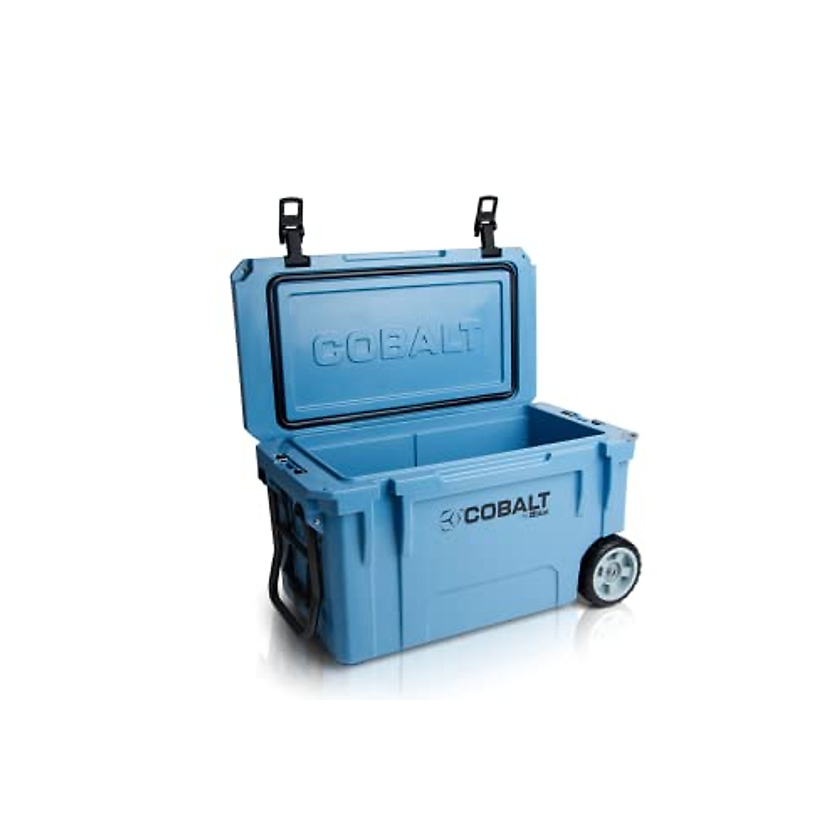 Cobalt 55 Quart Roto Molded Super Ice Cooler | Large Ice Chest Holds Ice Up to 5 Days | (Cobalt Blue (Wheeled))