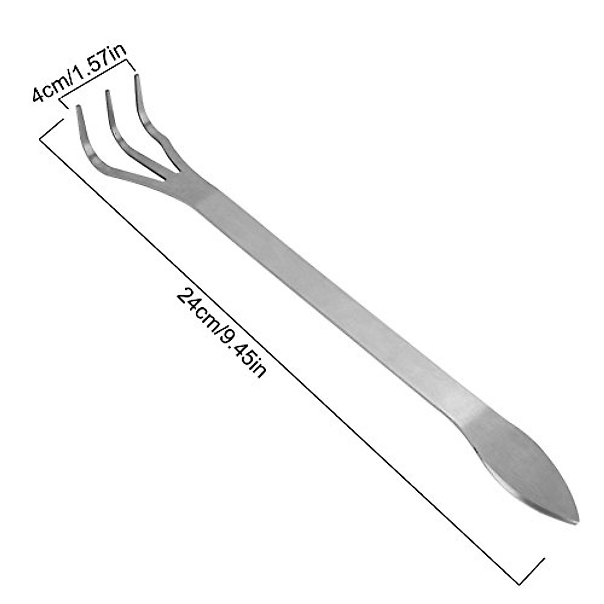 ViaGasaFamido 3-Prong Gardening Rake, Stainless Steel Bonsai Root Rake Gardening Cultivator Soil Farming Tools with Ergonomic Handle