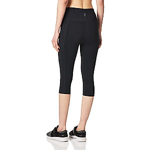 Skechers Women's Go Walk High Waisted Capri Legging, Bold Black, X-Large