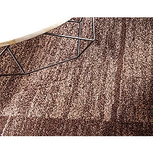 Unique Loom Autumn Collection Modern Contemporary Casual Abstract Area Rug, Rectangular 9' 0 x 12' 0, Brown/Beige Border