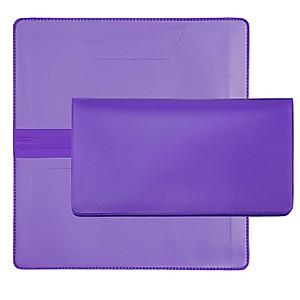 Purple Vinyl Checkbook Cover, Top Tear Personal Vinyl Checkbook Cover
