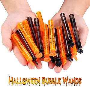 80 Pack Halloween Bubble Wands,Mini Bubble Wands for Halloween Party Favors,Hlalloween Toys Gift for Girls Boys Kids Toddler Adults