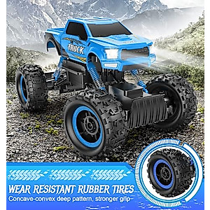 DOUBLE E 1/12 Scale Remote Control Monster Trucks - 2.4Ghz Off Road RC Trucks, Toys Gifts for Boys Age 6-10