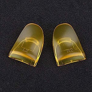 1 Pair L2 R2 Button Extenders Trigger Buttons for PS4 / PS4 Slim / PS4 Pro Game Controller (Clear Yellow)