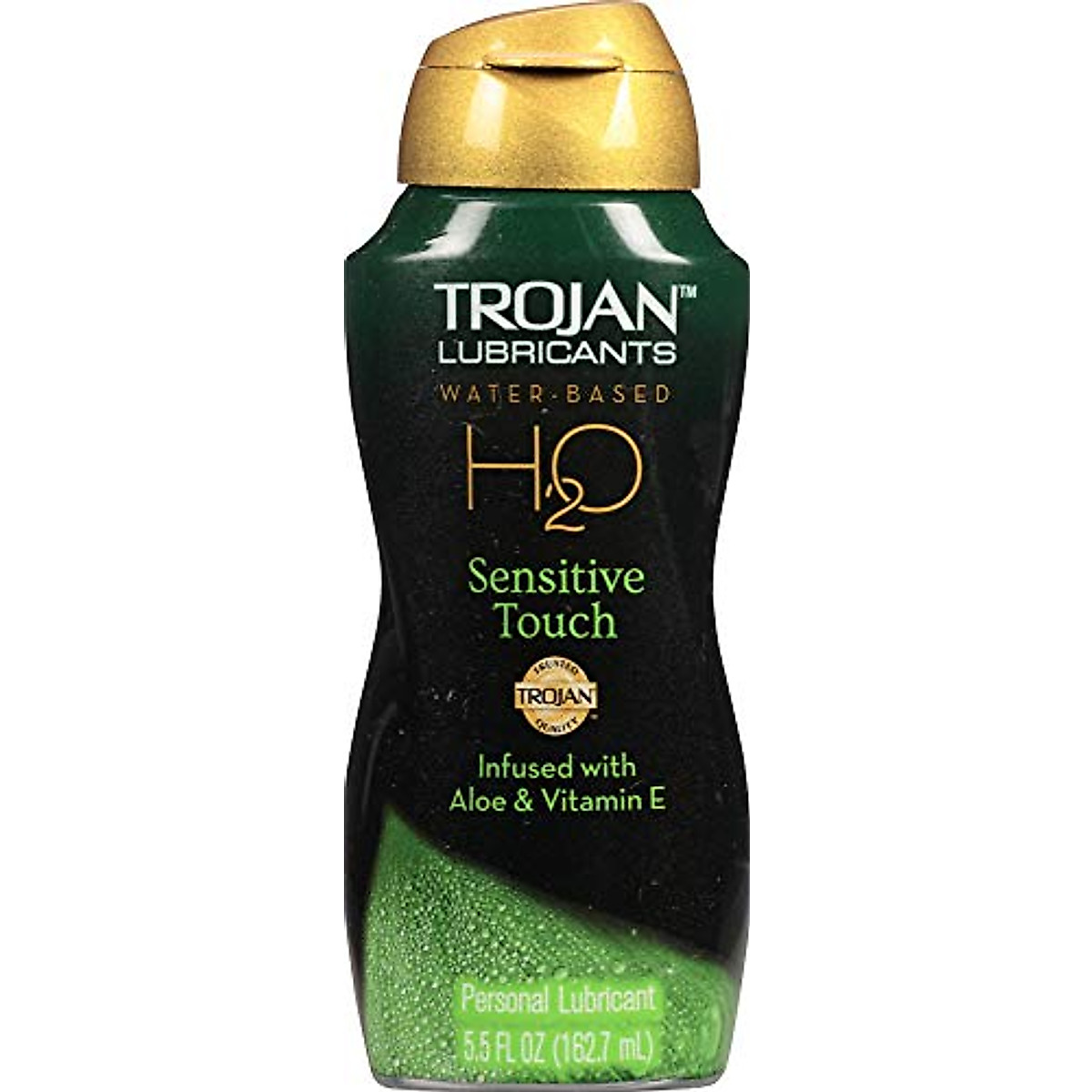 TROJAN Lubricant H2O Sensitive Touch Water-Based Lubricant, Personal Lubricant, 5.5 Fl Oz
