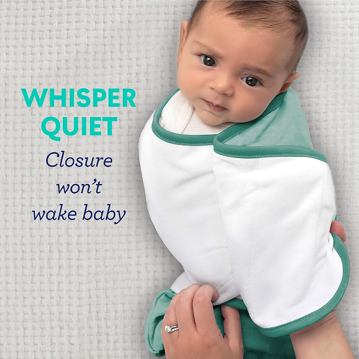 SwaddleMe Whisper Quiet Swaddle with Easy Change – Size Small/Medium, 0-3 Months, 1-Pack (Square Dance)