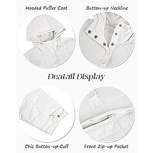 Fazortev Womens Oversized Puffer Jacket Quilted Dolman Hoodies Pullover Long Sleeve Lightweight Warm Tops Coat