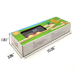 Wooden Magnetic Train Set Battery Operated Freight Train for Train Tracks Toy for Toddlers 3 4 5 Years Old Boys Girls (without Battery)