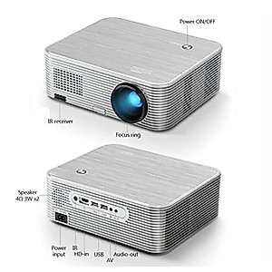 XARONF Full HD Bluetooth Projector Built in DVD Player, 1080P Supported, Portable DVD Projector for Outdoor Movies, Compatible with iOS/Android/TV Stick/HDMI/USB/TF