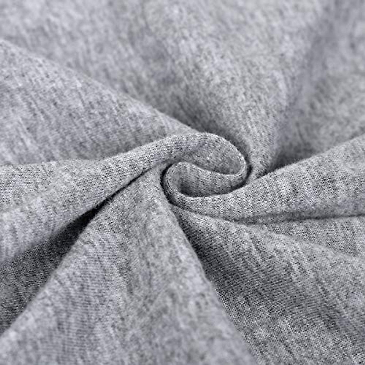 Pharmedoc Pregnancy Body Pillow Cover Replacement for U Shaped Body Pillow with Solid Body ONLY- Jersey Cover Only - Grey