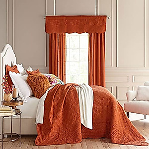 BrylaneHome Florence Quilted Oversized 100% Cotton Ultra Supreme Softness Bedspread - King, Lilac Stripe