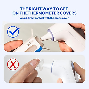 120X Ear Thermometer Probe Covers, for All Braun Thermometer Ear Covers, Lens Filters, Refill Caps, 0% BPA Disposable Covers