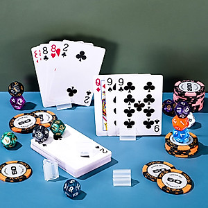 Maitys 24 Pcs Plastic Game Piece Stands Card Stands Plastic Card Holder Games Board Markers DIY Game Card Stands for Board Game Party(Transparent)