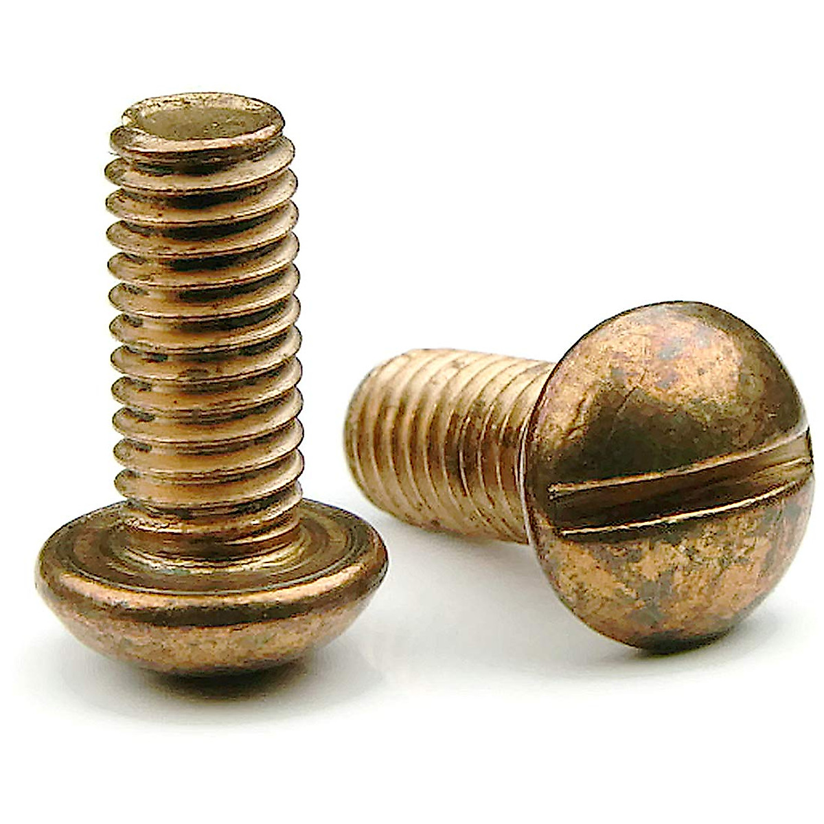 Silicon Bronze Slotted Round Head Machine Screws 1/4"-20 x 5/8" Qty 25