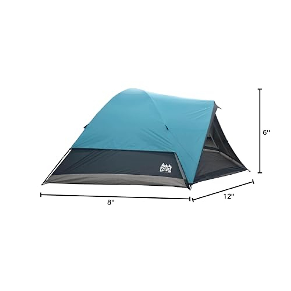 WFS Colter Bay 6 Person Camping Tent, Teal/Grey