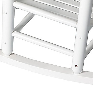 BplusZ Rocking Kid's Chair Wooden Child Toddler Patio Rocker Classic Ages 3-6 White, Indoor