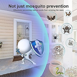 Sliding Mesh Screen Door, French Door, Retractable Screen Door,Mosquito Proof with Ventilation and Customizable Size (White)