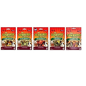 Higgins Sunburst Small Animal Treats 5 Flavor Variety Bundle (1) Each: Veggie Garden, Herb Garden, Berry Patch, Veggie Stix and Wild Flower Meadow.52-5 Ounces Each