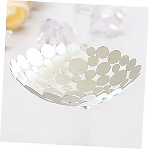 Cabilock wedding decor Decorative Fruit Bowl fruit plate decorative Metal Bowl cupcake stand fruit and vegetable basket black food containers vegetable fruit holder Stainless steel dessert