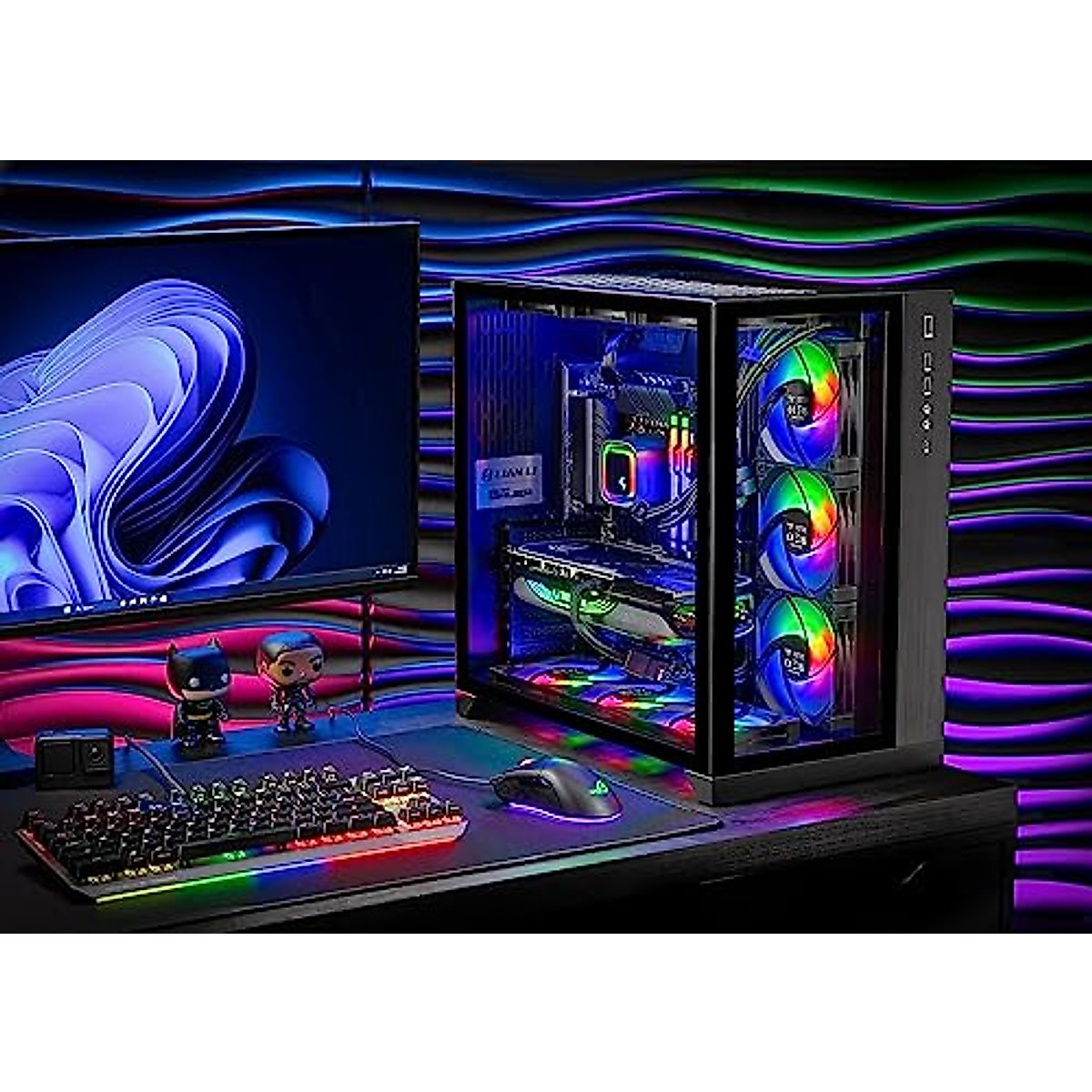 Skytech Gaming Prism II Lian Li O11 PC Desktop – Intel Core i9 13900K 3.0 GHz, NVIDIA RTX 4070 Ti, 1TB NVME Gen4 SSD, 32GB DDR5 RAM RGB, 1000W Gold PSU, 360mm AIO, 11AC Wi-Fi, Windows 11 Home 64-bit